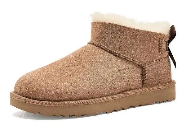 UGG Ultra Mini Bailey Bow Boots - Chestnut