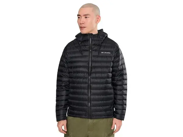 Columbia Corelite Down Hooded Jacket Coat - Black