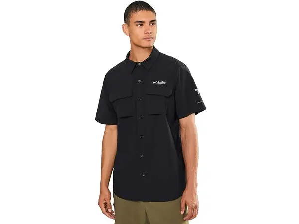Columbia Silver Ridge Elite Short Sleeve Woven Workout - Black