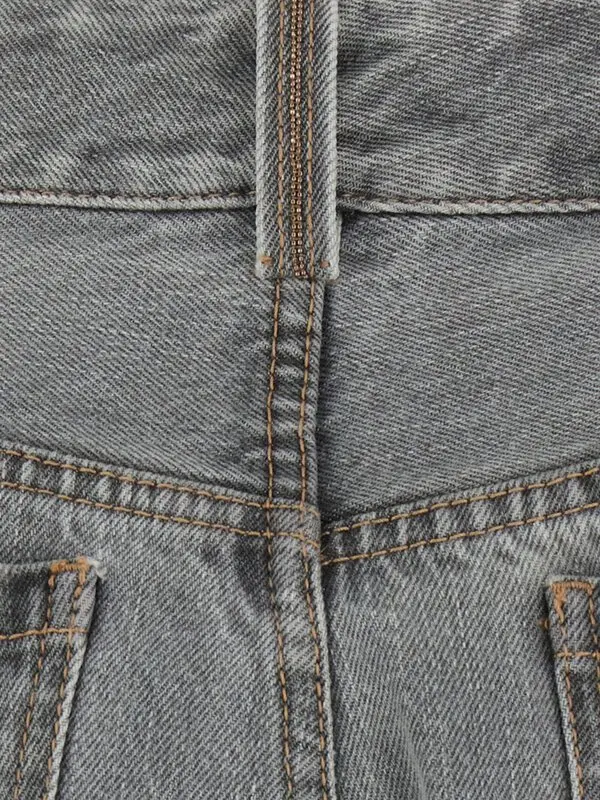 Brunello Cucinelli High-waisted Wide-leg Jeans In Denim With Monili