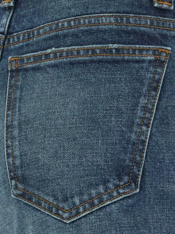 Khaite Dane Mid-rise Wide-leg Jeans In Cotton Denim