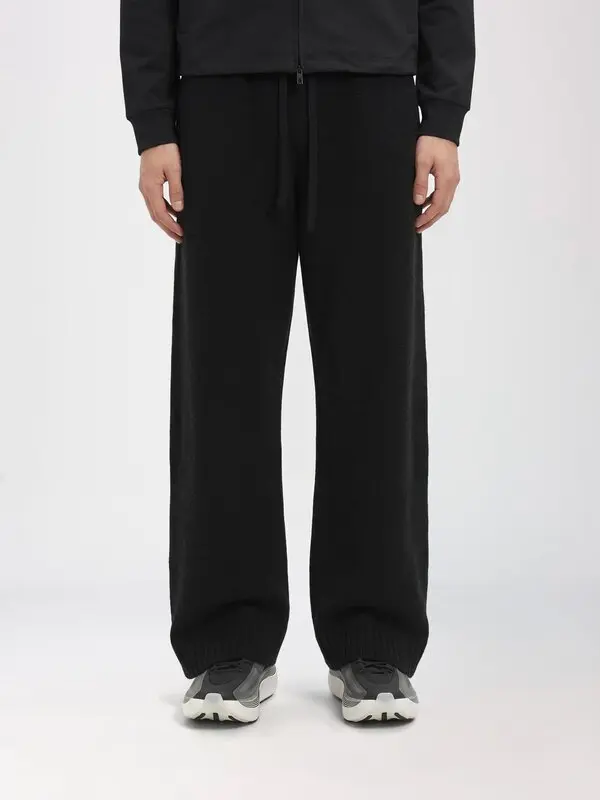 REPRESENT Wide-leg Wool-blend Knit Joggers With Drawstring - Black