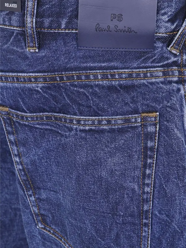 Paul Smith Mid-rise 5-pocket Straight Jeans In Pure Cotton Denim