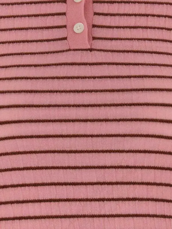 Guest In Residence Long-sleeve Striped Polo In Cashmere With A Slim Fit
