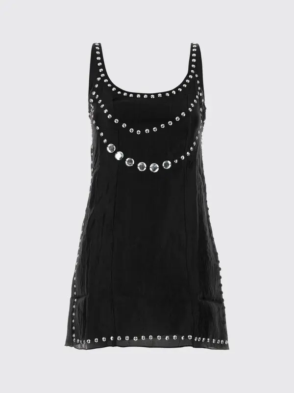 Gimaguas Gimagguas Off-the-shoulder Studded Silk Sheath Mini Dress
