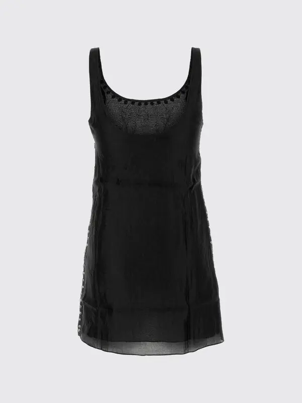 Gimaguas Gimagguas Off-the-shoulder Studded Silk Sheath Mini Dress