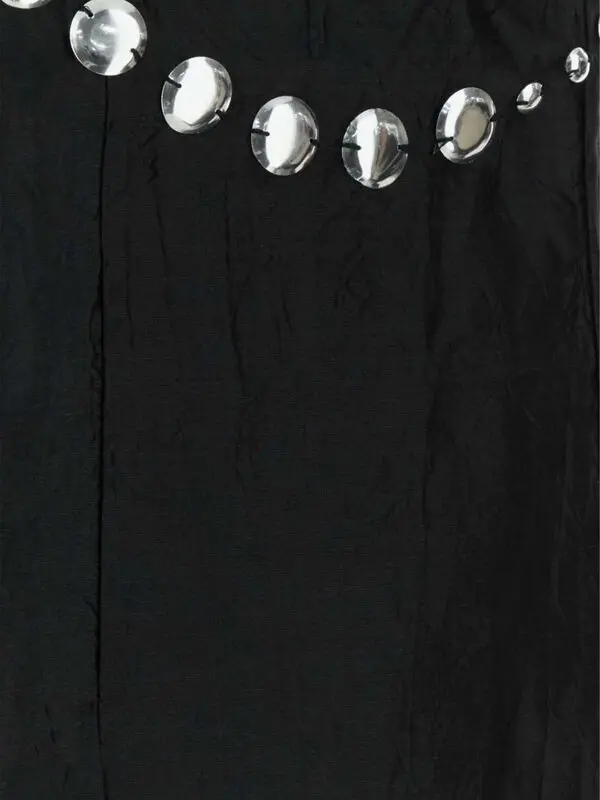 Gimaguas Gimagguas Off-the-shoulder Studded Silk Sheath Mini Dress