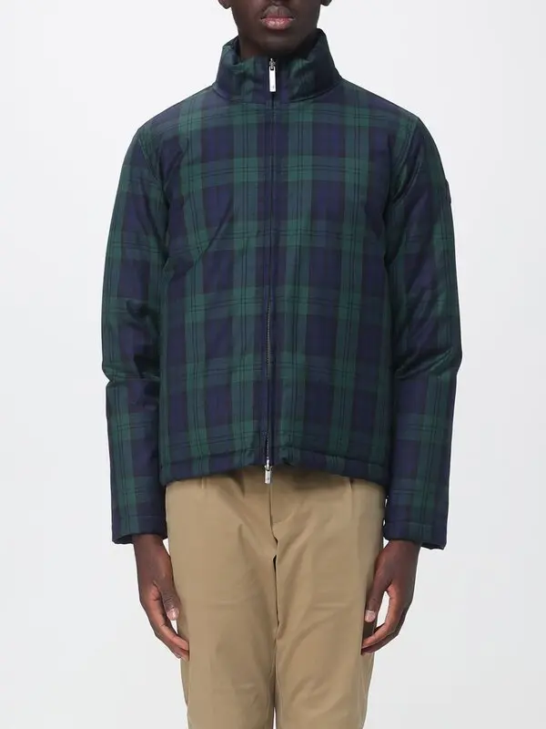 K-WAY Artur Tartan Nylon Down Jacket With Feather Padding And High Neck