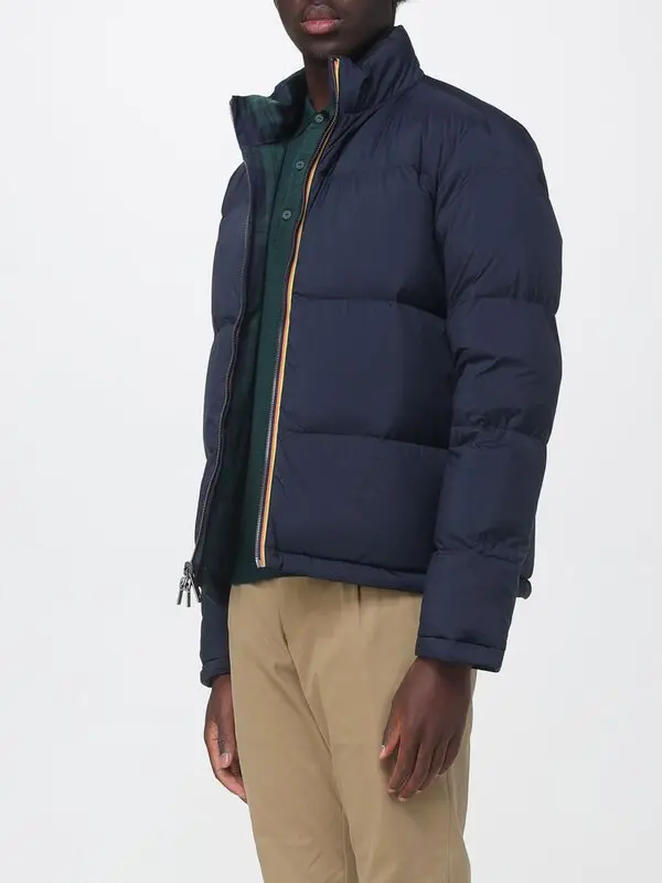 K-WAY Artur Tartan Nylon Down Jacket With Feather Padding And High Neck