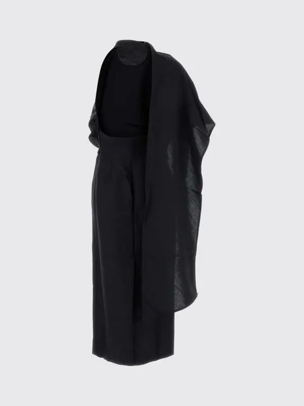 RÓHE Draped One-shoulder Wool-blend Midi Sheath Dress