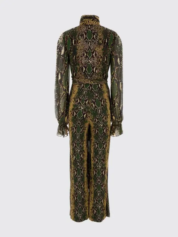 Diane Von Furstenberg Python Print Slim Fit Viscose Jumpsuit
