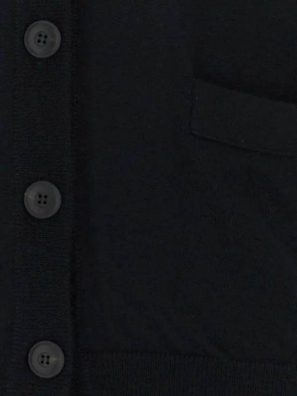 Giorgio Armani Pure Cashmere V-neck Cardigan With Ribbed Trims