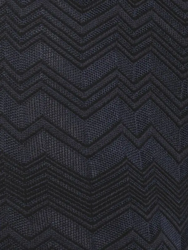 Missoni Straight-leg Knitted Trousers In Wool Blend With Zig-zag Pattern