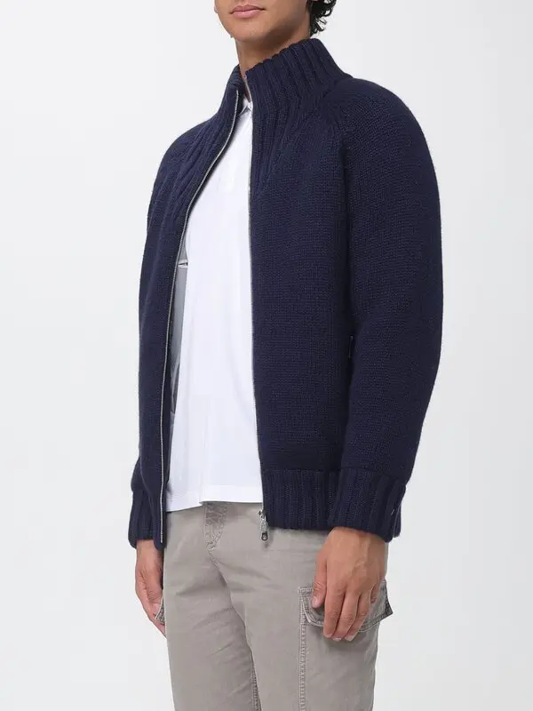 Brunello Cucinelli High Neck Pure Cashmere Zip-up Cardigan