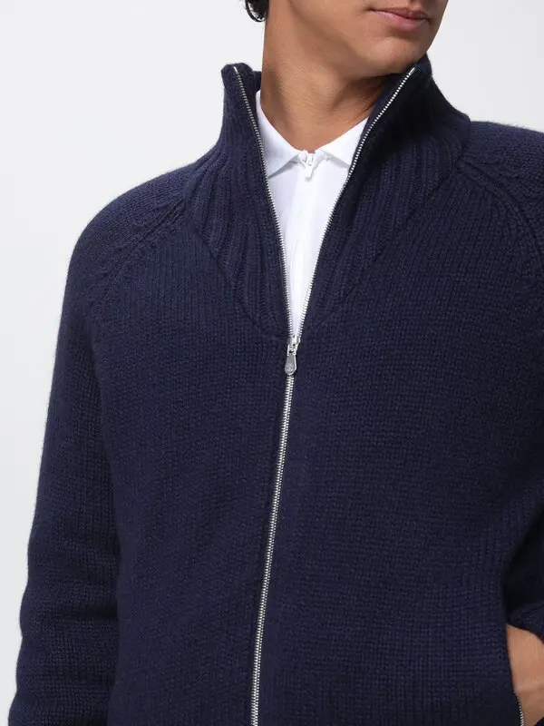 Brunello Cucinelli High Neck Pure Cashmere Zip-up Cardigan