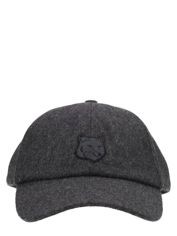 Maison Kitsuné Cappello Da Baseball "fox Head - Grey