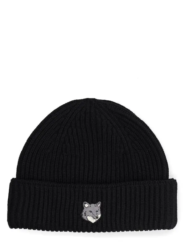 Maison Kitsuné Berretto "fox Head Large - Black