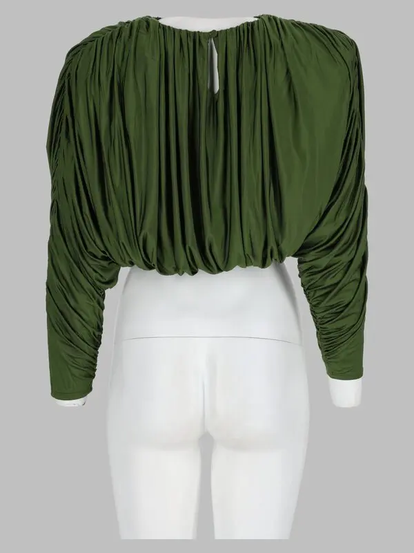 SELF-PORTRAIT Top In Jersey Drappeggiato