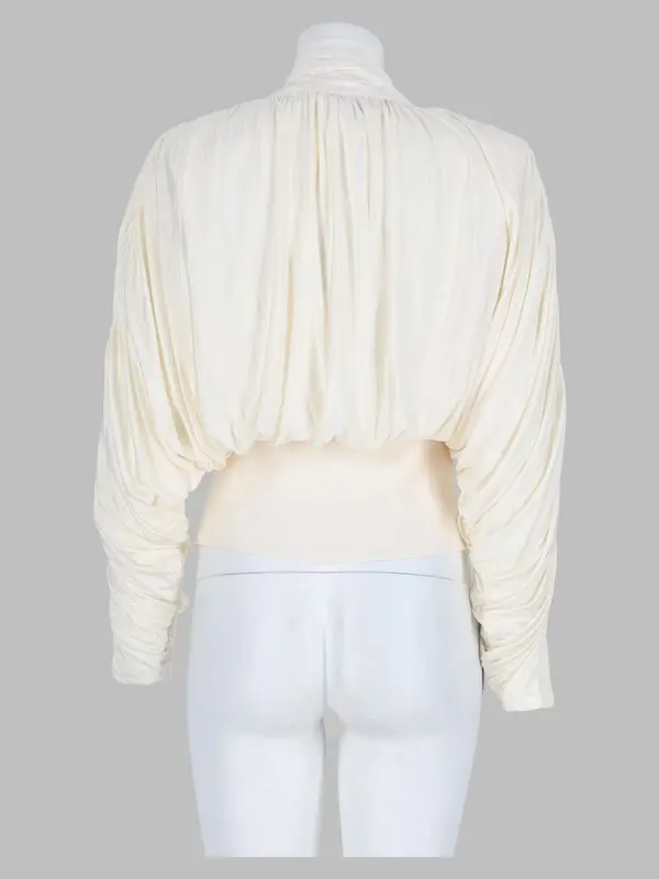 SELF-PORTRAIT Top In Jersey Con Colletto Annodato