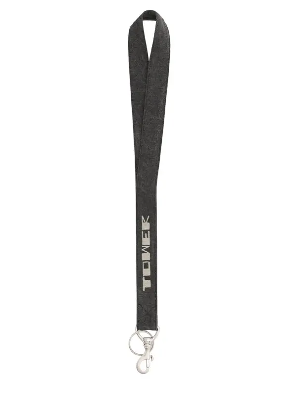 Rick Owens Gancio Da Collo In Canvas Di Cotone - Grey
