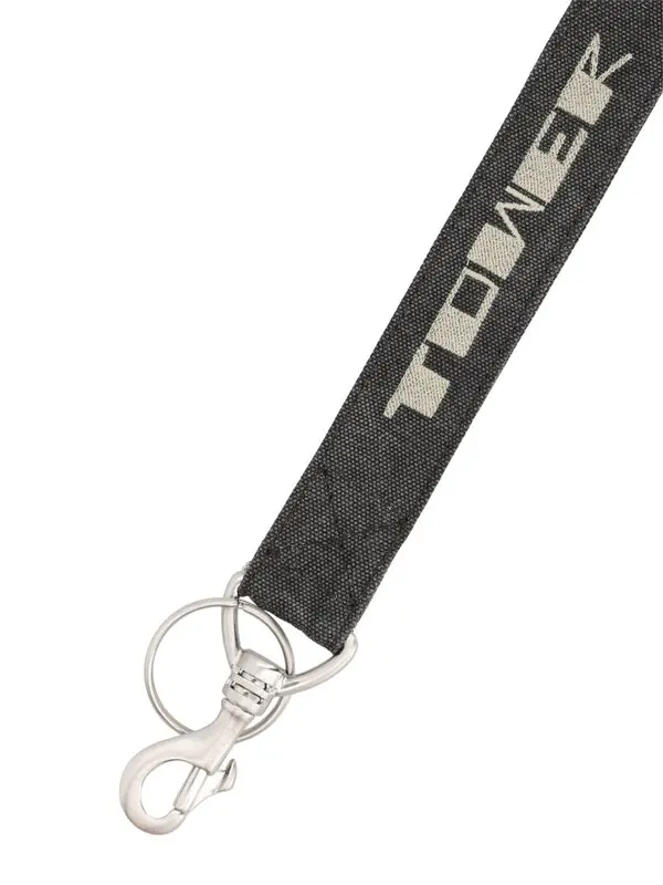 Rick Owens Gancio Da Collo In Canvas Di Cotone - Grey