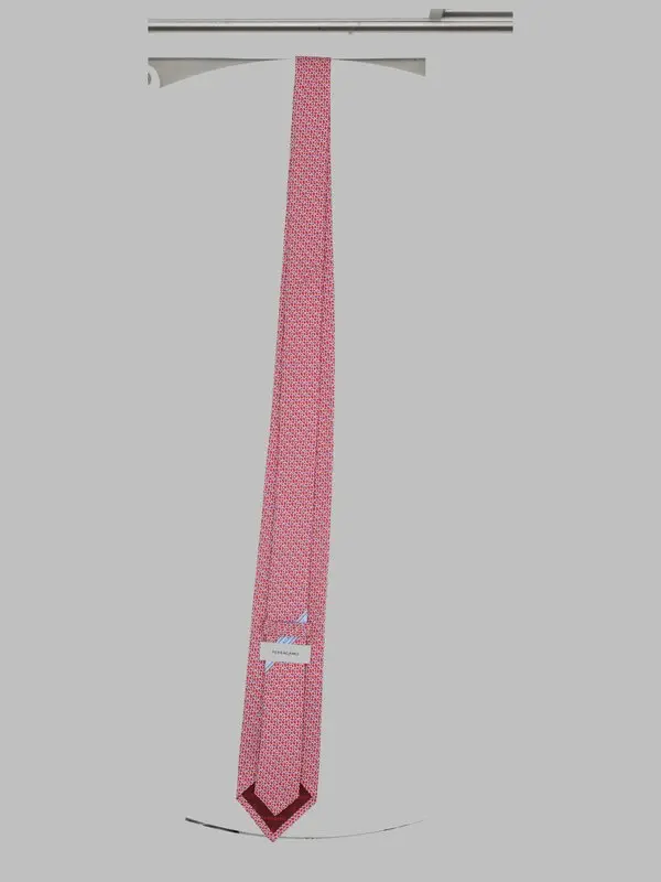 FERRAGAMO Cravatta In Seta Con Stampa - Red