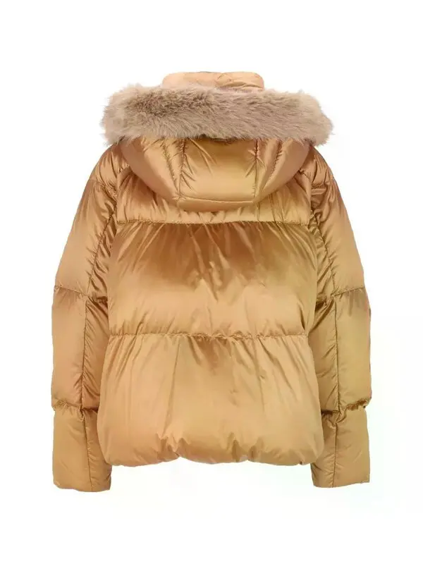 Herno Faux-fur Trim Padded Jacket - Neutrals