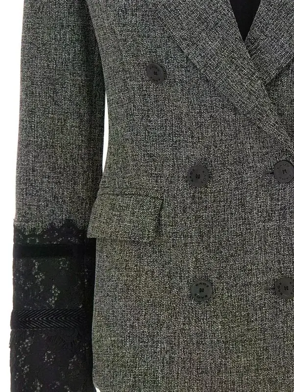 KAOS Double-breasted Lace-detail Blazer