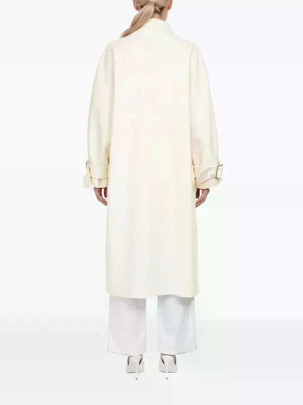 DARKPARK Alba Buckled-cuff High-neck Oversize Coat - Neutrals