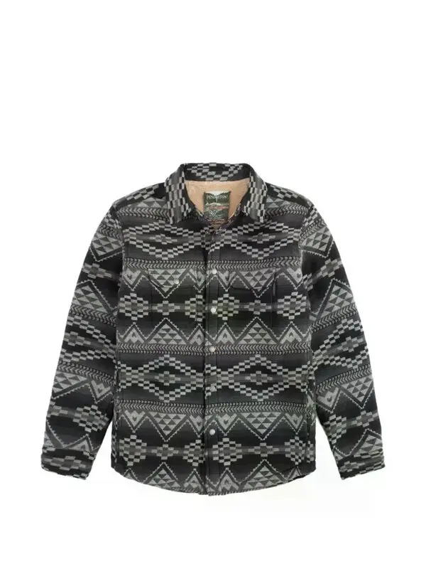 Pendleton Marshall Geometric-pattern Cotton Jacket - Grey