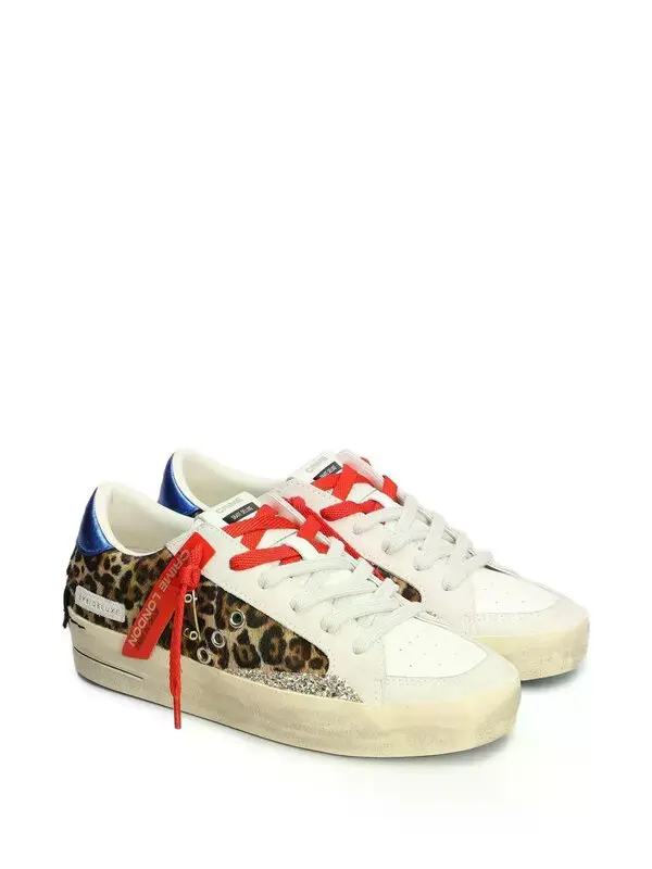 CRIME LONDON Sk8 Deluxe Leopard-print Sneakers