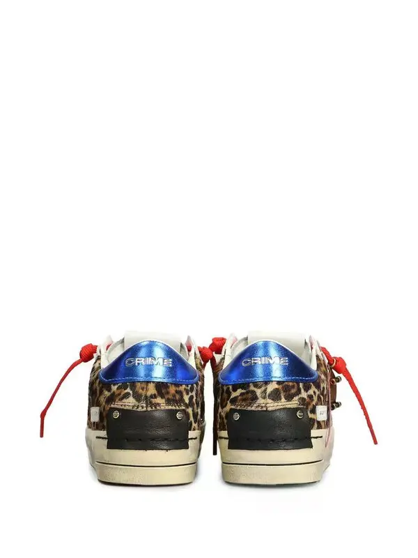 CRIME LONDON Sk8 Deluxe Leopard-print Sneakers