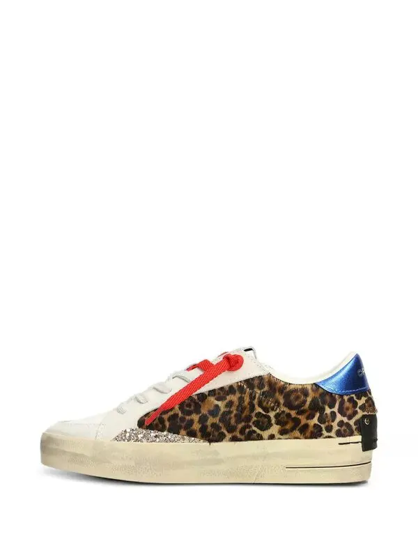 CRIME LONDON Sk8 Deluxe Leopard-print Sneakers