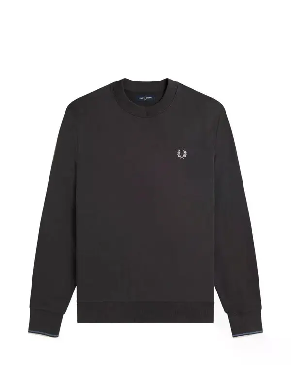 Fred Perry Embroidered Logo Tipped-cuff Sweatshirt