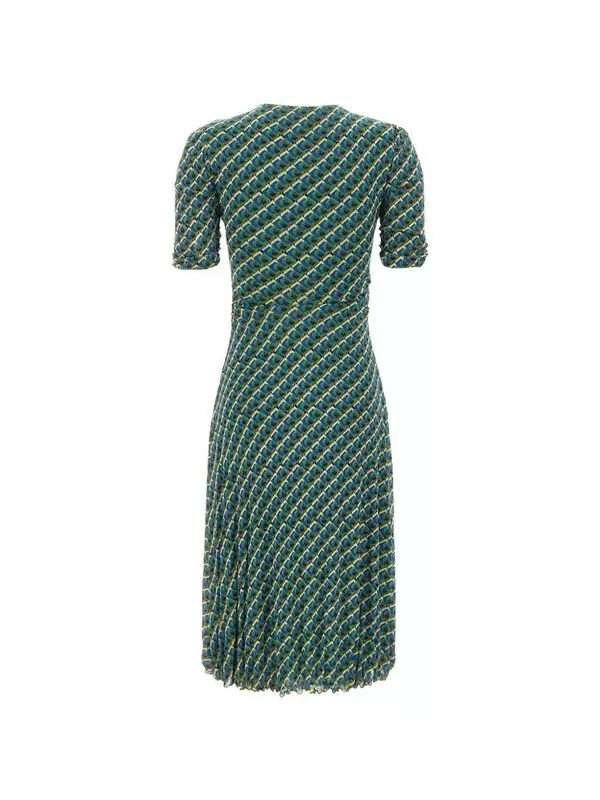 Diane Von Furstenberg Koren Reversible Geometric-print Midi Dress
