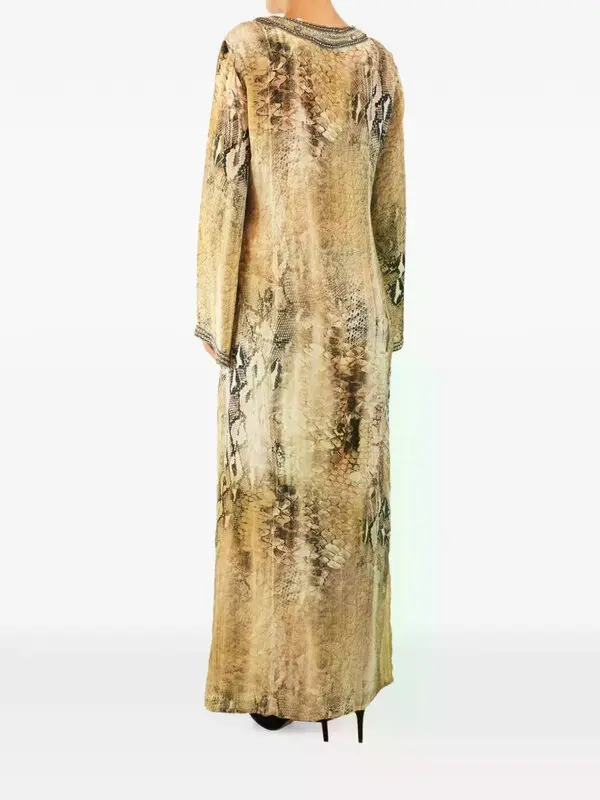 TAJ BY SABRINA CRIPPA Reptile-print Maxi Dress