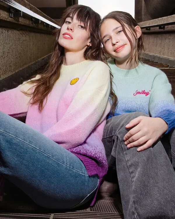 Aqua Ombre Smiley Sweater Exclusive