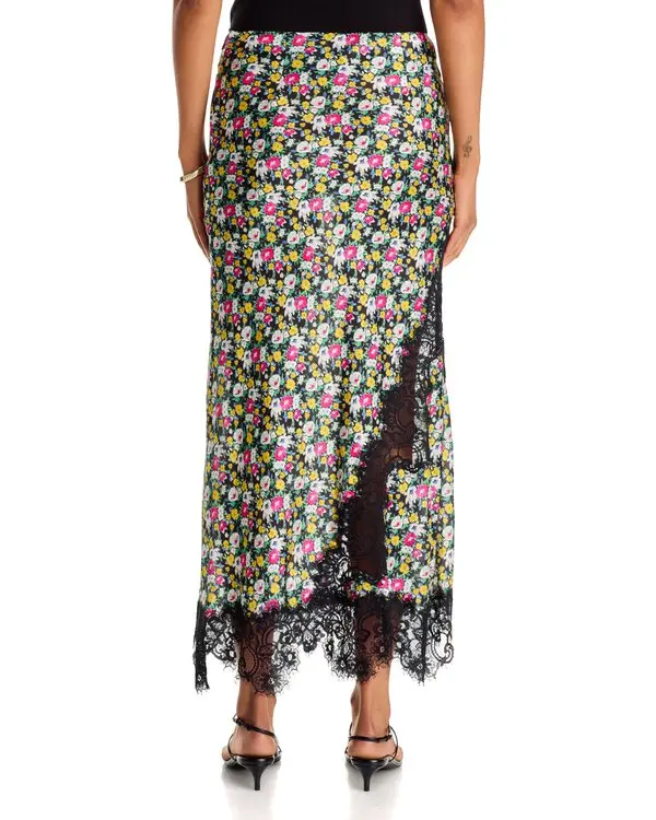 Aqua Lace Inset Midi Skirt Exclusive