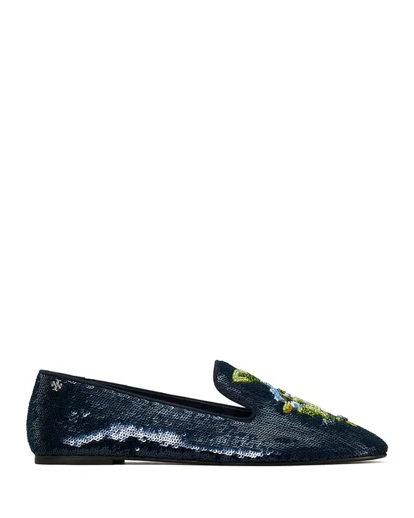 Tory Burch Sequined Smoking Slippers