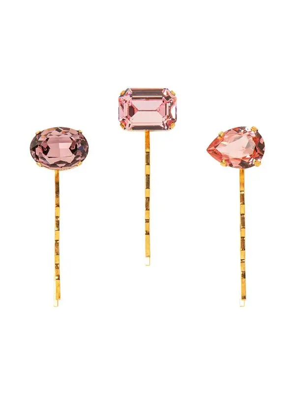 JENNIFER BEHR 3-piece Karina Bobby Pins Set - Red