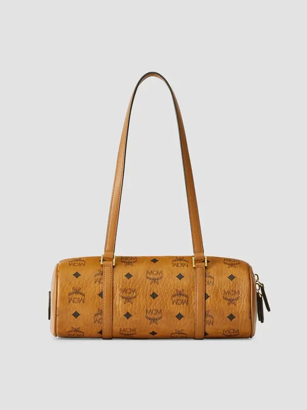 Mcm Aren Small East West Shoulder Bag - Cognac
