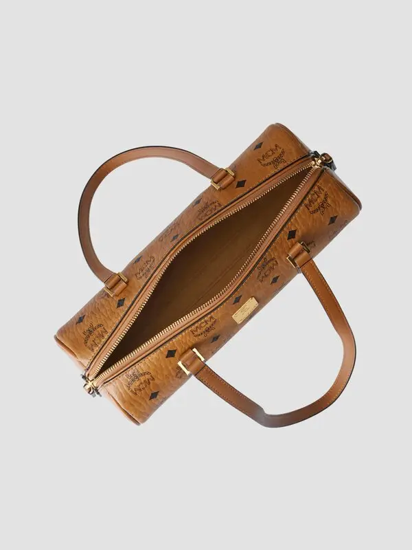 Mcm Aren Small East West Shoulder Bag - Cognac