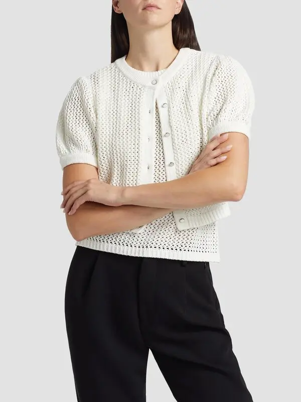 TOCCIN Samantha Crocheted Cotton Cardigan