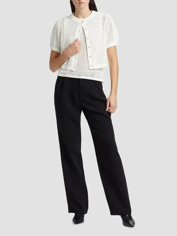TOCCIN Samantha Crocheted Cotton Cardigan