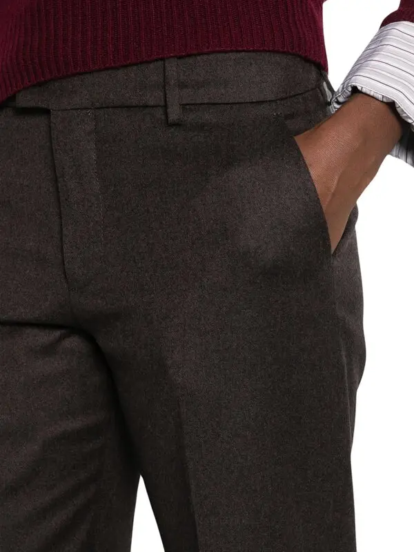 BERWICH Pressed-crease Belt-loop Trousers