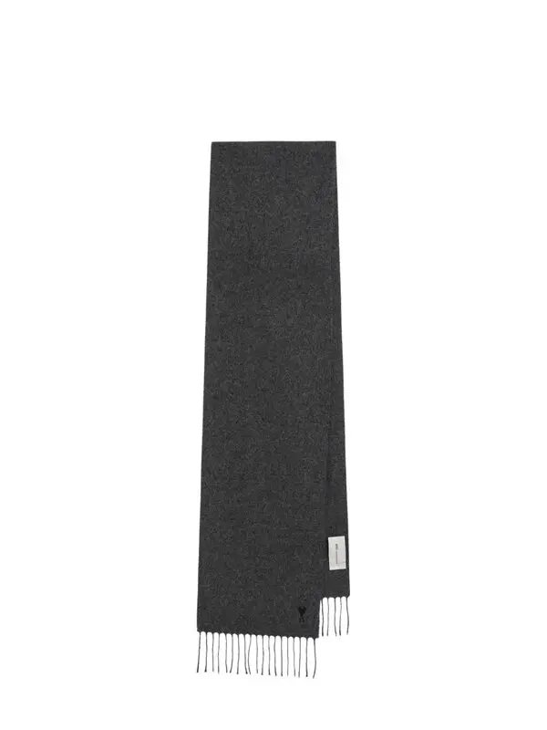 AMI Paris De Coeur Wool Scarf