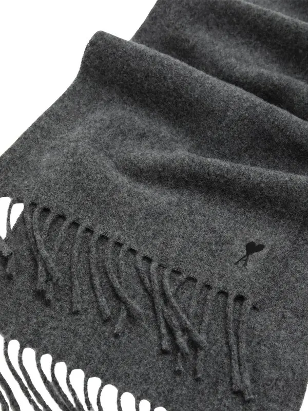 AMI Paris De Coeur Wool Scarf
