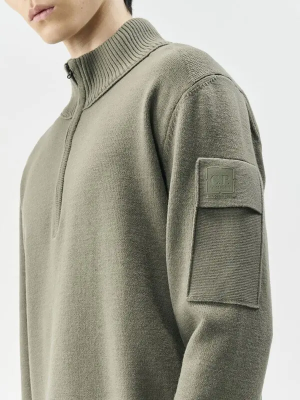 C.P. COMPANY Series Extrafine Merino Wool Half Zip Sweater