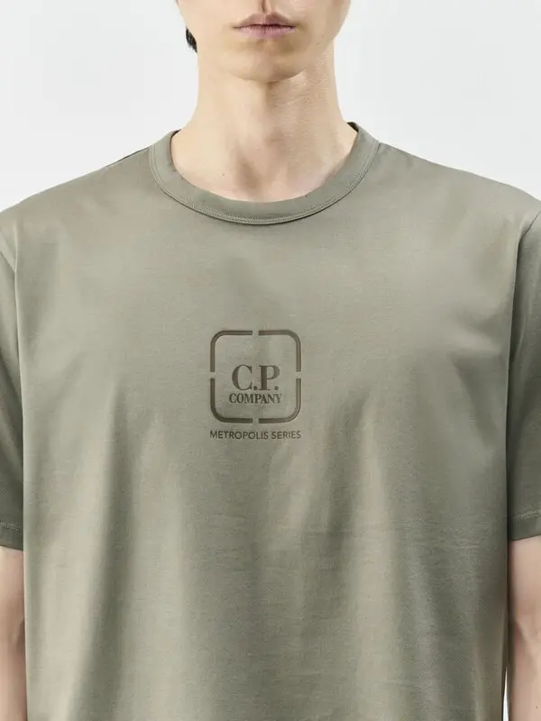 C.P. COMPANY Series Mercerized Jersey Short Sleeve Crewneck - Green