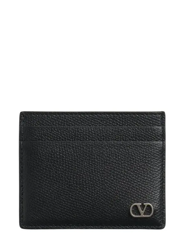 Valentino Garavani Vlogo Signature Card Holder - Black